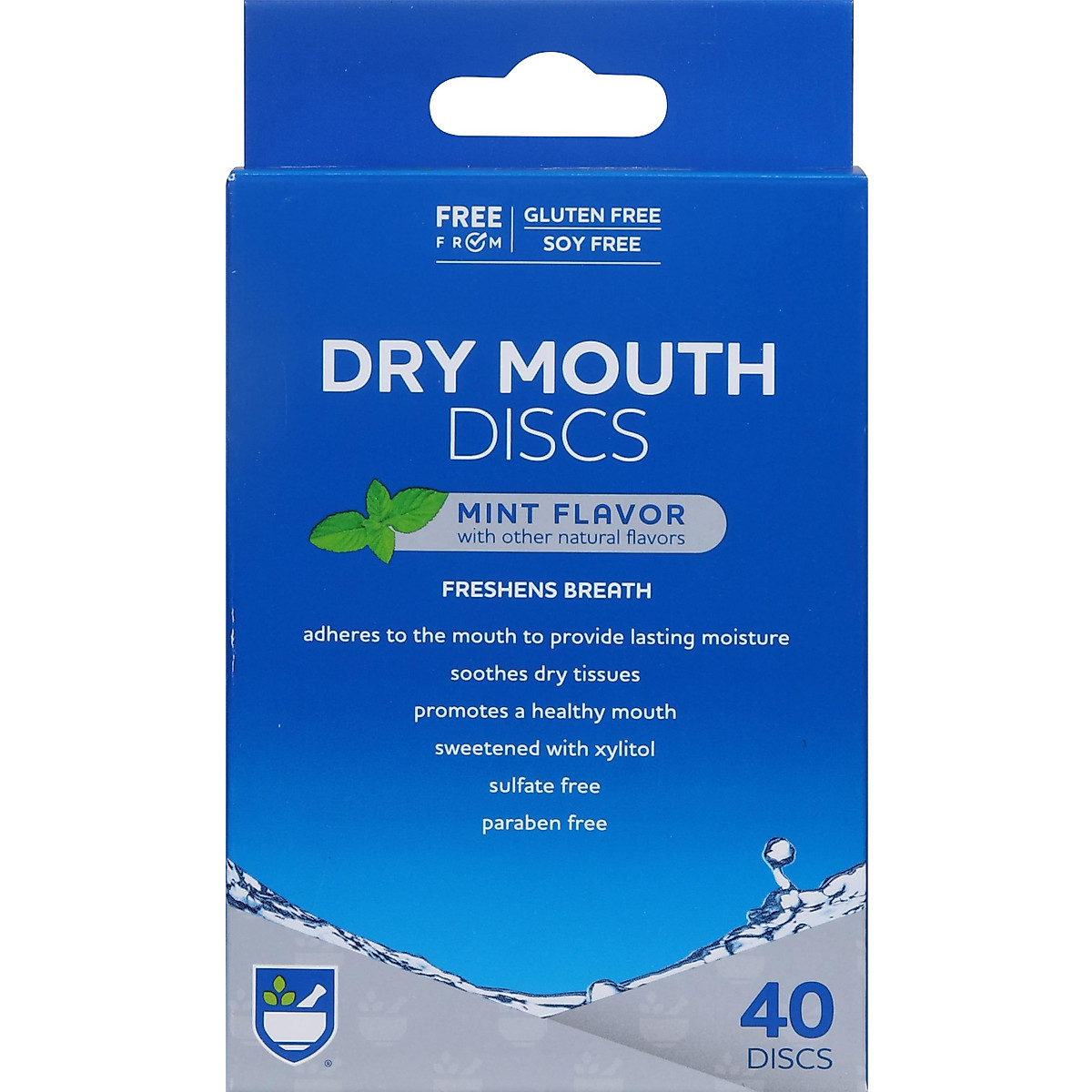 Rite Aid Dry Mouth Discs - 40 Discs | Mint Flavor Freshens Breath | Oral Care Dry Mouth Remedies | Dry Mouth Products | Dry Mouth Lozenges | Oral Hygiene Products | Mouth Moisturizer Breath Freshener