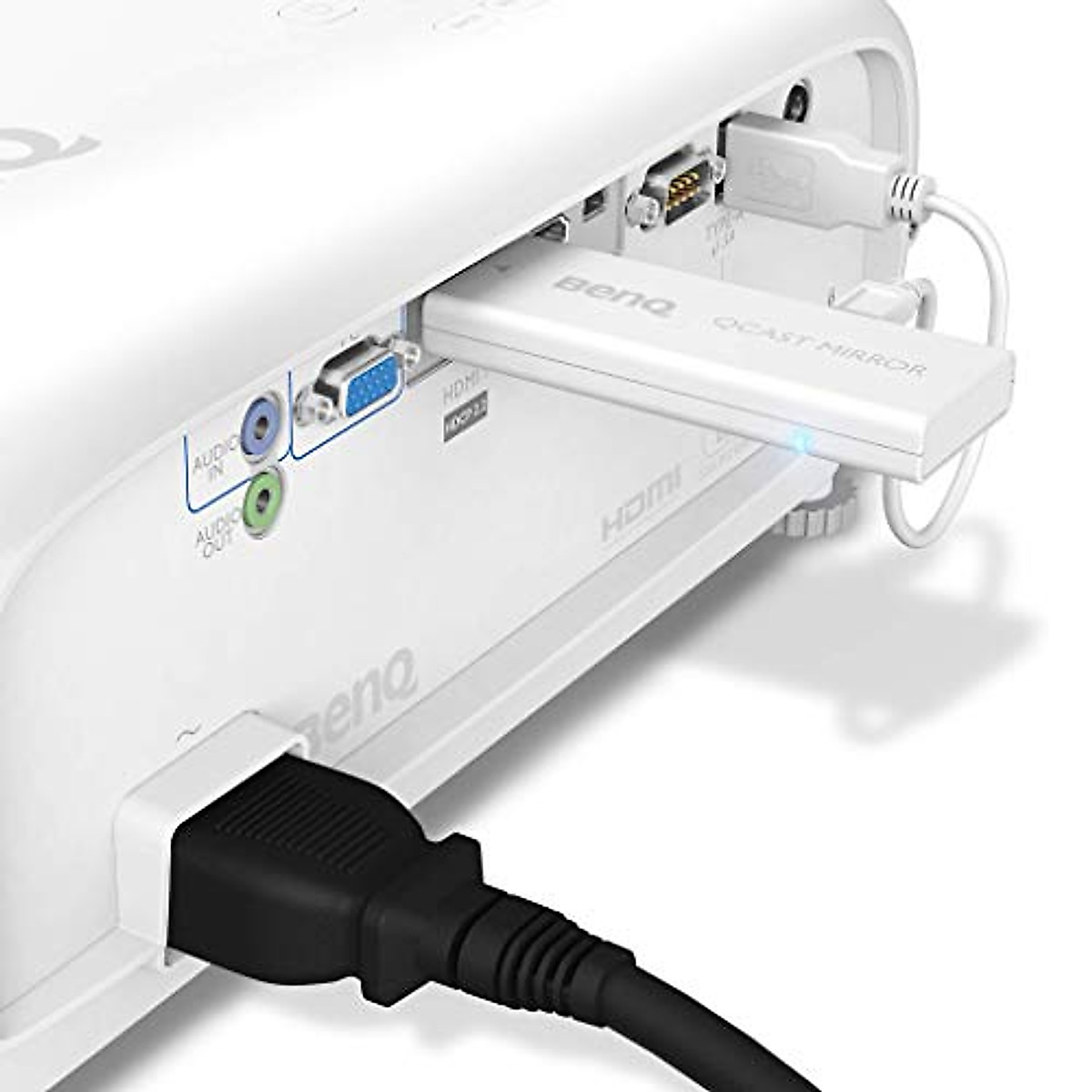 BenQ TK800 True 4K UHD HDR Home Entertainment Projector, DLP, 3000 Lumens, HMDI, Football Mode - White/Blue