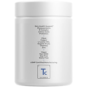 Codeage Teen Clearface Adolescent Face, Skin & Pimples, Vitamins A, C, D3, E, Pantothenic Acid, Niacin, Zinc Supplement Teenagers, Probiotics, L-Lysine, Omega-3, Oily Skin, Pores, Spots - 60 Capsules