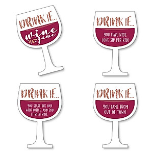 Big Dot of Happiness Drink If Game - But First, Wine - Wine Tasting Party Game - 24 Count