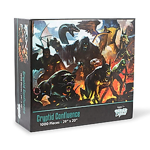 Cryptid Confluence and Monster Legends 1000 Piece Jigsaw Puzzle Toy | Fun Quarantine Gifts | Brain Teaser for Family Game Night