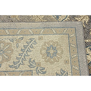 Unique Loom Salzburg Collection Classic Traditional Design Oriental Inspired Border Area Rug, 9 ft x 12 ft, Gray/Beige