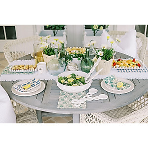 Mud Pie, White, Twisted Wood Server Set, 12"