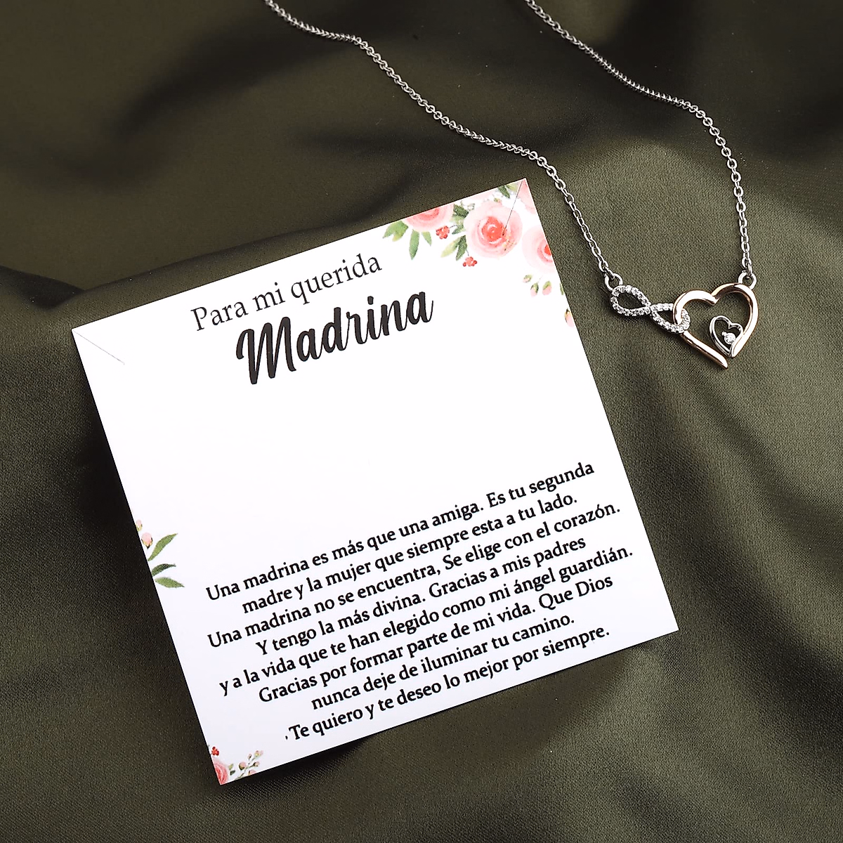 FOTAP Regalo para Madrina Necklace Madrina Necklace Joyas De Madrina Madrina Gift Godmother Proposal Gift Confirmation Baptism Gifts (Para Madrina NC)