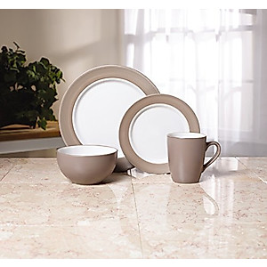 Pfaltzgraff Harmony Taupe 16-Piece Stoneware Dinnerware Set, Service for 4