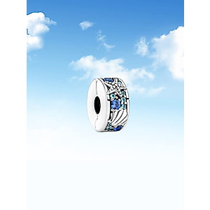 BEEUVIP Tropical Starfish & Shell Clip Charm 925 Sterling Silver Openwork Bead for Charm Bracelets and Necklaces, Birthday Mothers Day Jewelry Gifts Women