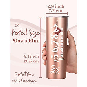 Onebttl Dance Teacher Gifts, Insulated Stainless Steel Wine Tumbler with Lid and Straw, 20 oz, Teacher Appreciation, Birthday, Christmas Gift, 5678, Rose Gold
