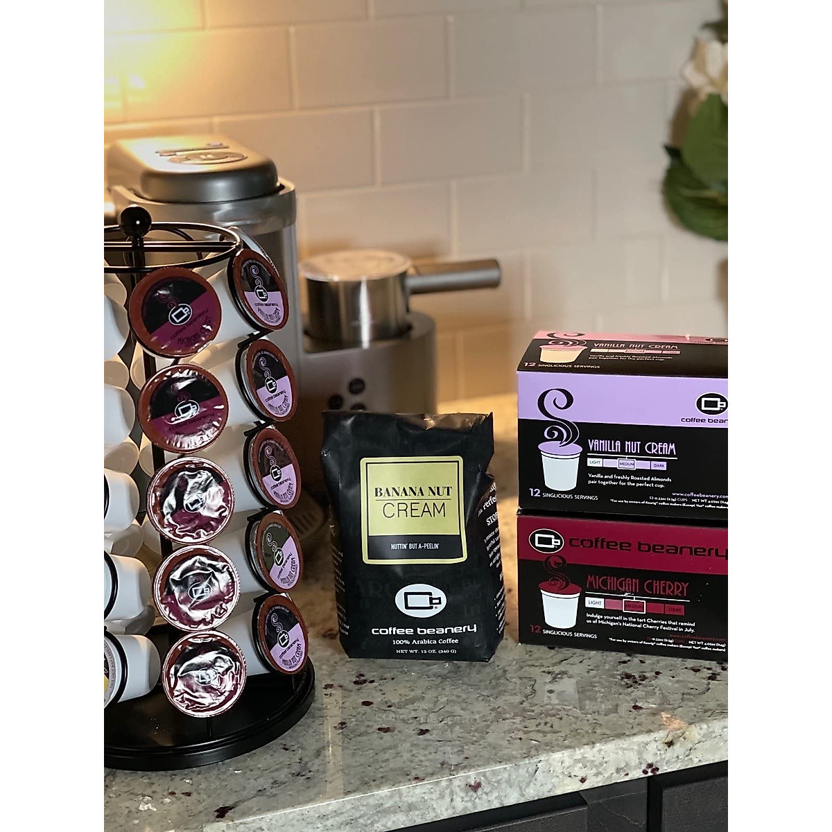 Michigan Cherry Decaf Coffee Pods by Coffee Beanery | 12ct Flavored Decaf Coffee Pods Medium Roast Coffee Pods| 100% Specialty Arabica Coffee| Gourmet Coffee Pods