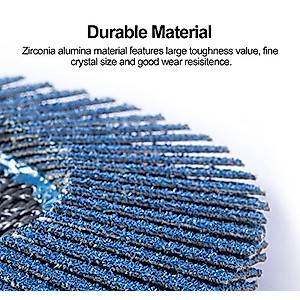 S SATC Abrasive Wheels & Discs 4-1 2 Inch Flap Disc 10 PCS 4.5" x 7/8" 40 60 80 120 Grit Fast Cutting Speed Zirconia Alumina Grinding Disc for Angle Grinder Type #29