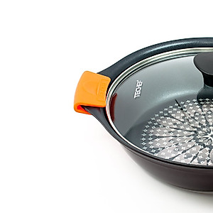 TECHEF - Silicone Pot Holders/Pinch Grips/Oven Mitts/ (Orange, Set of 2)/ Made in Korea