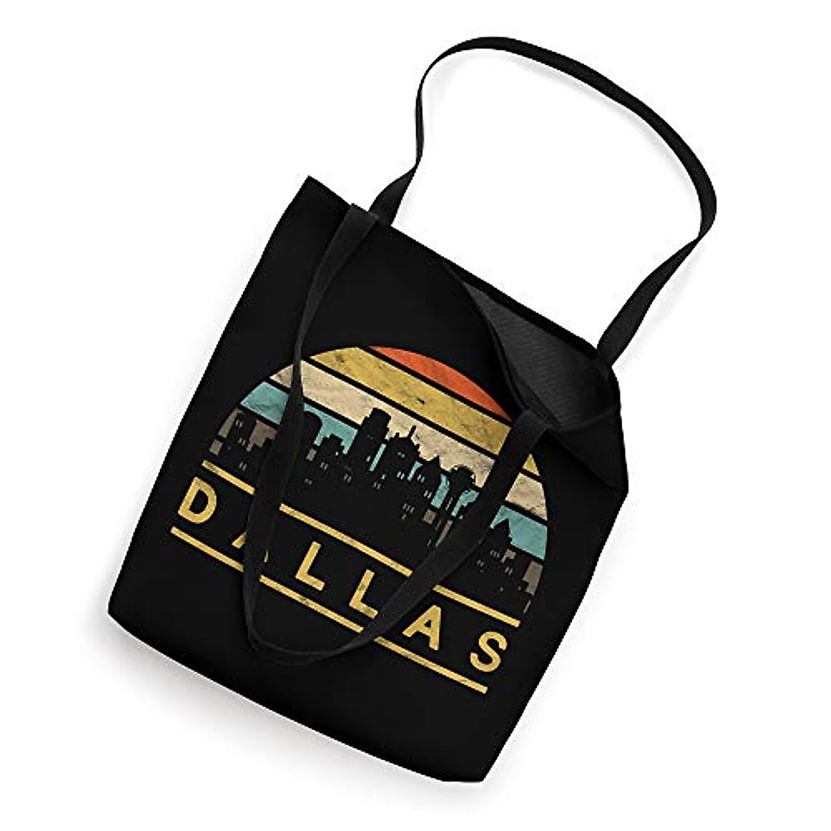 Dallas Skyline Retro Vintage Sunset Souvenir Tote Bag