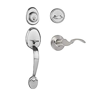Dynasty Hardware COL-MON-100-US15-LH Colorado Front Door Handleset, Satin Nickel, with Monterey Lever, Left Hand