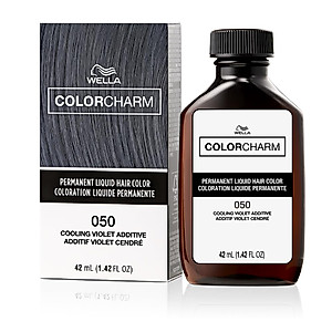 COLORCHARM Permanent Liquid Hair Color for Gray Coverage| 050 Cooling Violet| 1.4 Fl Oz