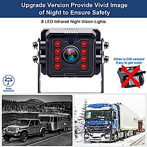 Rohent RV Backup Camera Upgraded HD 1080P Rear View Camera System 7'' Monitor 30 Mins Easy Installation Infrared Night Vision Waterproof for Truck Trailer 5th Wheel Camper R4