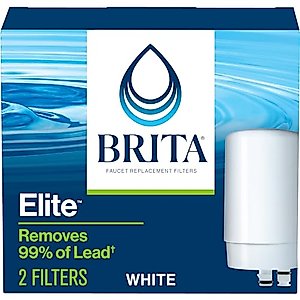Brita Faucet Mount System Replacement Filter, Reduces Lead, Made Without BPA, White, 2 Count