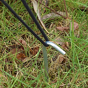 MySit 9" Tent Stakes Inflatable Stake 30 Pack, Heavy Duty Galvanized Metal Tent Pegs Garden Staples Ground Pins Camping Fence Hooks for Inflatables, Outdoor Garden Christmas Decorations, Trap