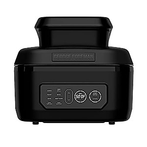 George Foreman Beyond Grill™ 7-in-1 Electric Indoor Grill with Air Fry Technology, MCAFD800D, Black, Large