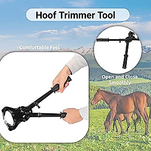 Farriers Hoof Nipper, Stainless Steel Goat Hoof Trimmer with Ergonomics Grip, Non‑Slip High‑Hardness 16.1In Cow Hoof Pincers Livestock Equipment for Hoof Trimming