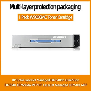 kooway Remanufactured W9050 W9050MC Black Toner Cartridges Replacement for HP MFP E87640 E87650 E87660 - 54500 Pages 1 Pack