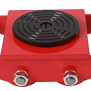 Heavy Duty Machine Dolly Skate, Machinery Roller Mover with Steering Handle, 6t 13200lbs Machine Moving Skates Industrial Machinery Mover Rotating Roller