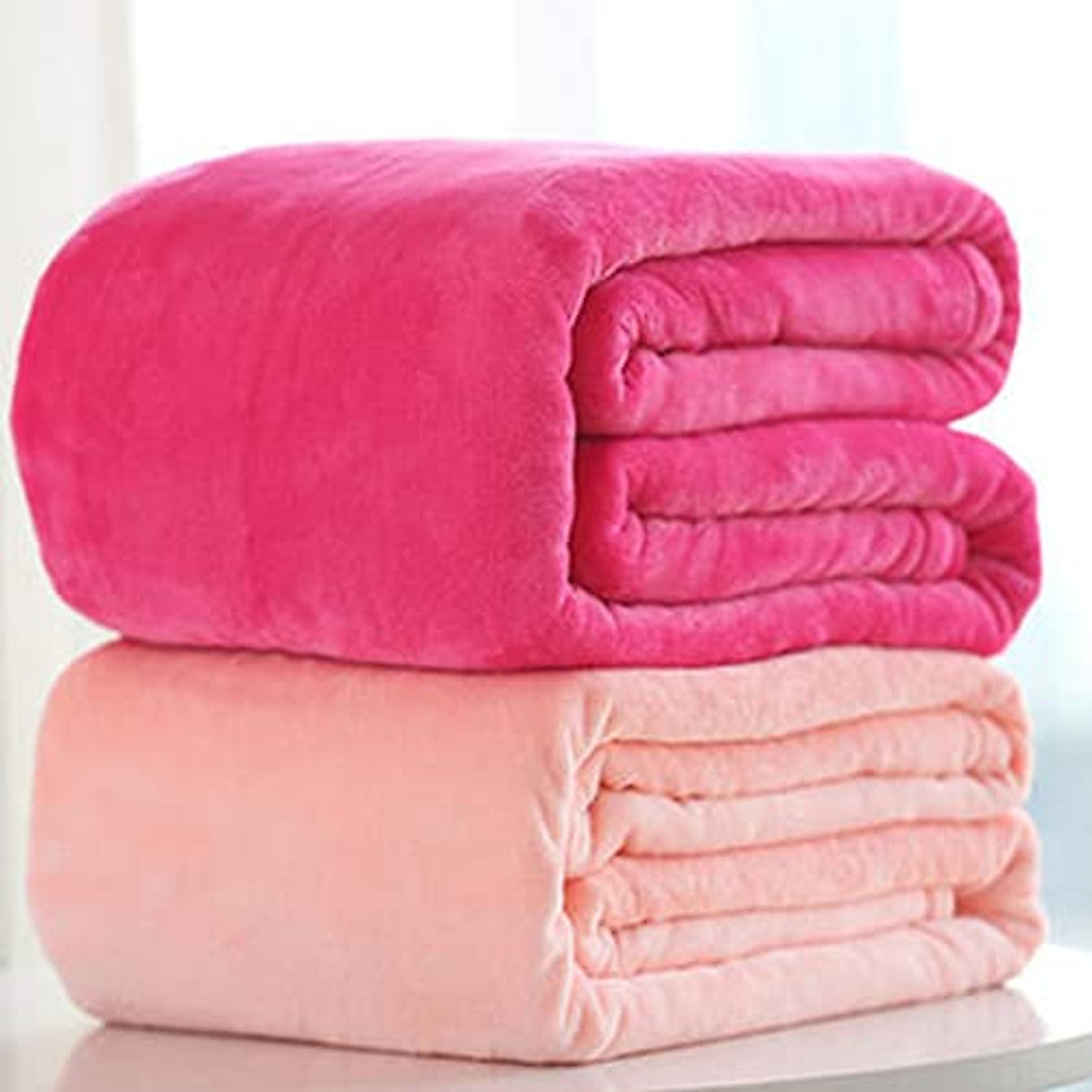 Polyester Throw Blanket,Polyester Soft Warm Solid Color Blanket Sleep Cover Rug for Bed and Couch Lightweight Throw Fit All Season Fruit Green 70 * 100cm.