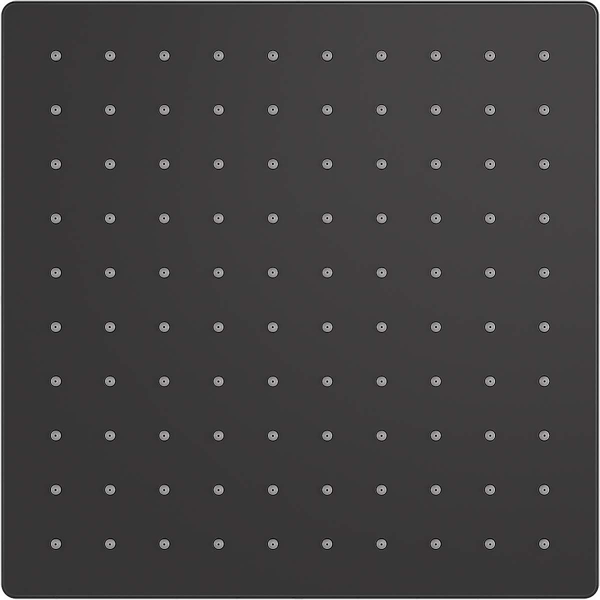 KOHLER 26149-G-BL Honesty 10 Inch Single-Function Rainfall Showerhead, Wall- or Ceiling-Mount Square Shower Head, 1.75 GPM, Matte Black