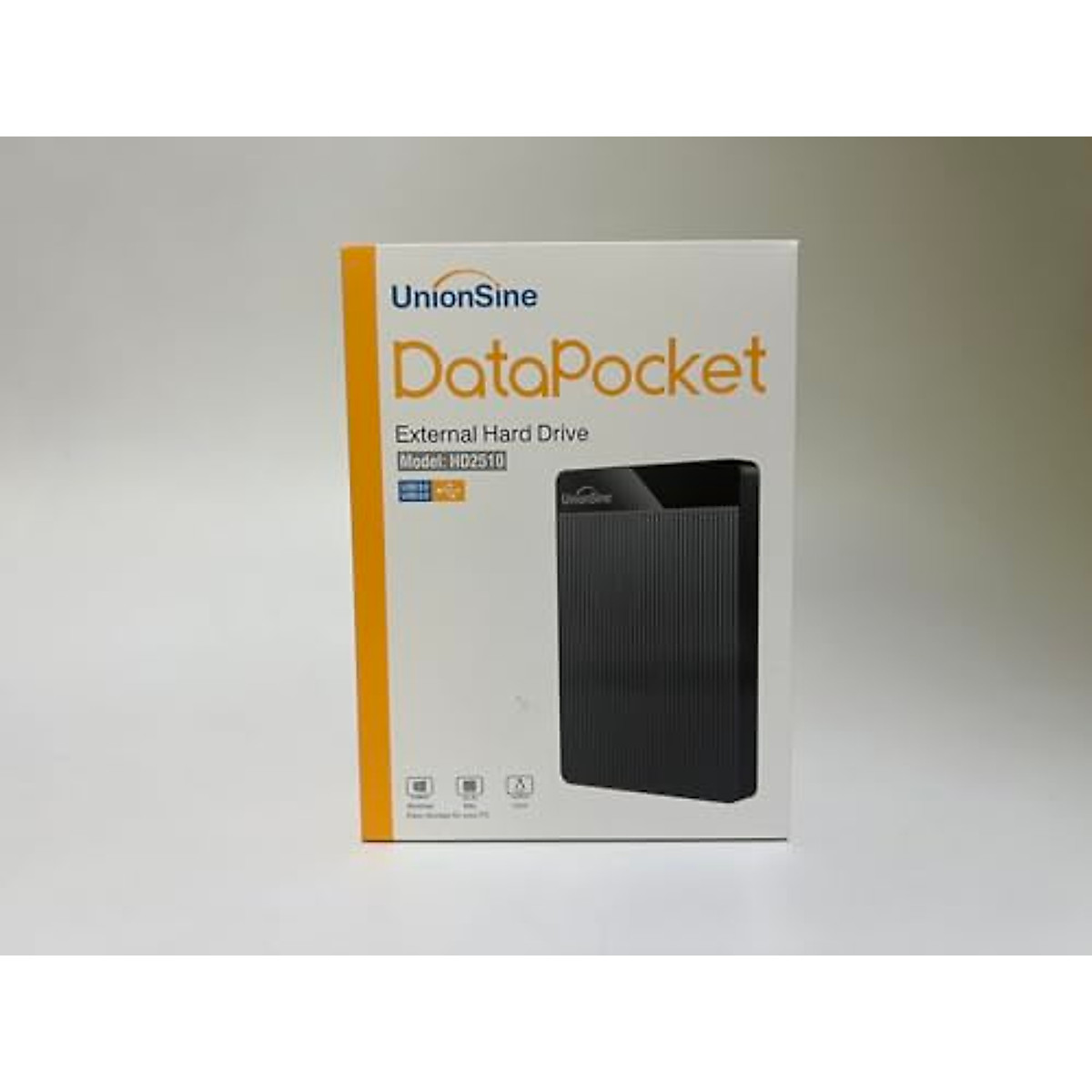 UnionSine 1TB Ultra Slim Portable External Hard Drive HDD-USB 3.0 for PC, Mac, Laptop, PS4, Xbox one,Xbox 360-Super Fast Transmission-HD-2510(Black)