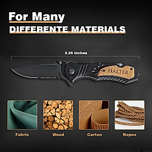 Krezy Case Engraved Pocket Knife For Men, Custom Knife For Gift, Personalized Knife With Wooden Box, Folding Knife For Men, Pocket Knife