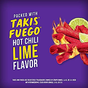 BIGS Takis Fuego Sunflower Seeds, Hot Chili Lime Flavor, Keto Friendly Snack, 5.35 oz. (Pack of 8)