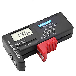Universal Digital Battery Tester, Digital LCD AA/AAA /C/D /9V/1.5V Button Cell Battery Volt Tester, Quickly Test All Different Kinds of Batteries