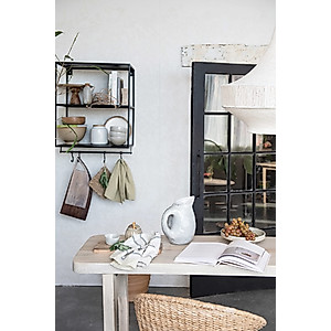 Bloomingville Mango Wood White Enameled Interior, Set of 2 Bowl, 2