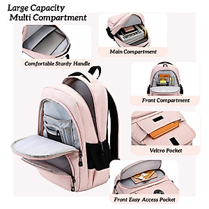 Mygreen Laptop Backpack for School Hiking Work with 15.6 in Sleeve | Durable & Dependable Women Girls Bookbag Purple College Backpack Water Resistant Green