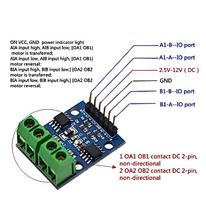 DAOKI 5PCS L9110S DC Stepper Motor Driver Controller Board 2.5-12V H-Bridge for Arduino with Dupont Cable Male to Female 30 PIN,28AWG Wire