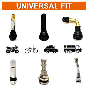 Senzeal 5X Aluminum Car Tire Valve Stem Caps Round Style Air Covers Blue