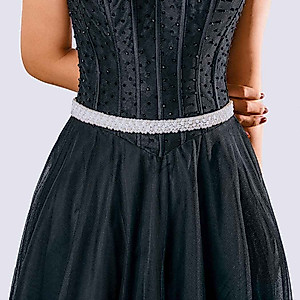 Campsis Pearl Bridal Belt Handmade Wedding Dress Belt Sashes Ivory Beaded Accessories For Bridal Gowns(S)