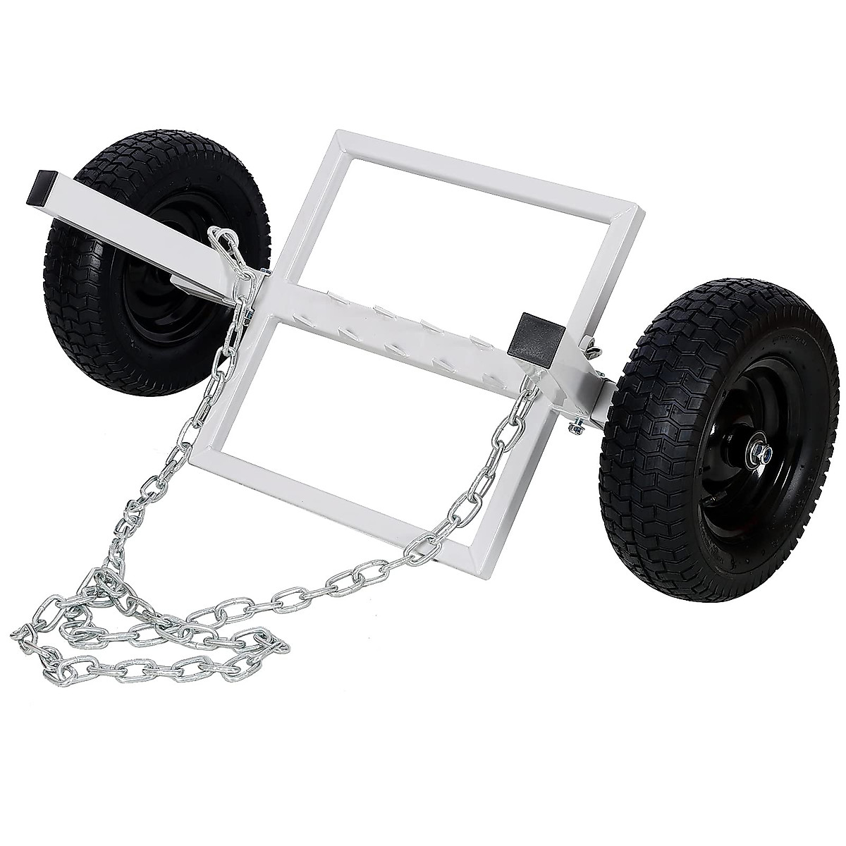 CuisinSmart Log Dolly and Holder with 16.5 Inch Penumatic Tire Log Skidder for Wood Transport 1100LBS Capacity White