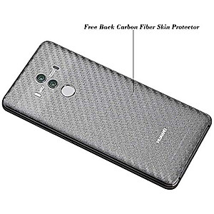 Ibywind Screen Protector For Huawei Mate10 Pro,with 2Pcs Tempered Glass,1Pc Backing Carbon Fiber Film [Fingerprint Reader,Easy to install]