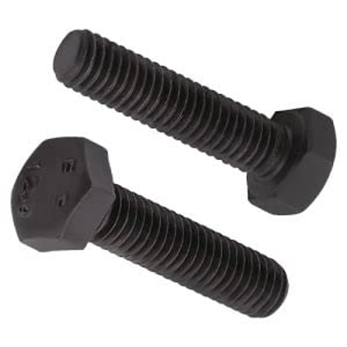 M10-1.5 x 60mm (8 pcs) Black Hexagon Head Bolt, Grade 12.9 Alloy Steel Hex Bolt Full Thread, DIN933