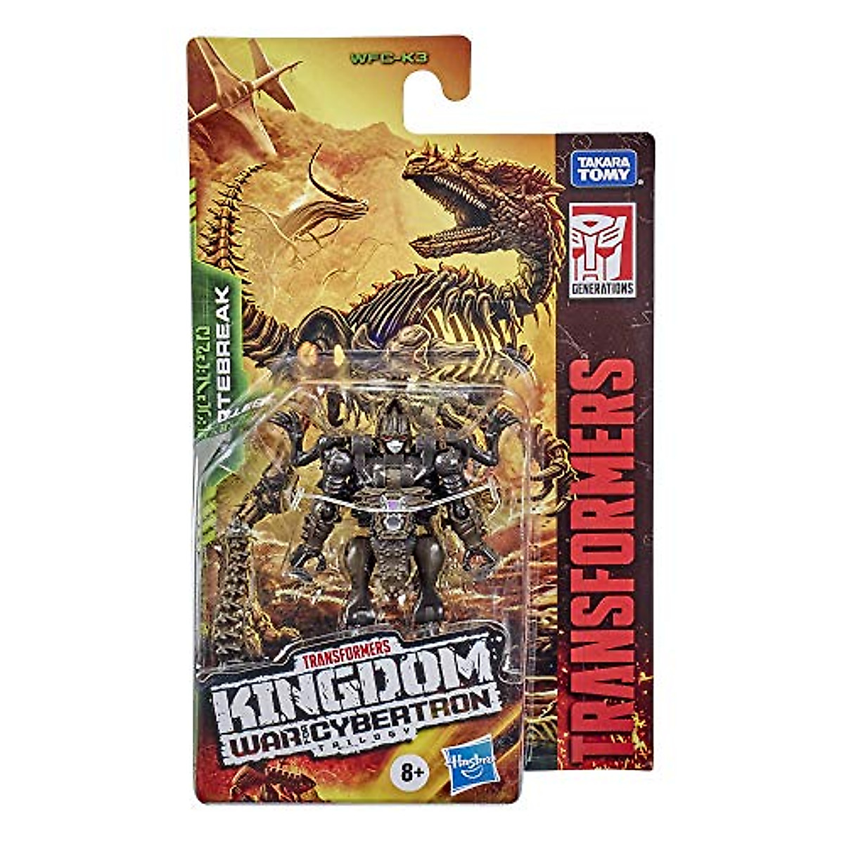 Transformers Toys Generations War for Cybertron: Kingdom Core Class WFC-K3 Vertebreak Action Figure - Kids Ages 8 and Up, 3.5-inch
