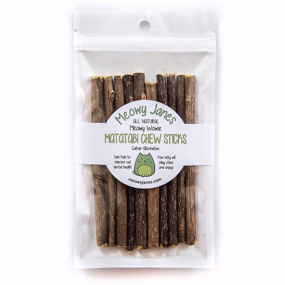 Meowy Janes Matatabi Chew Sticks - An All Natural Silvervine Cat Toy and Cat Treat - Catnip Alternative
