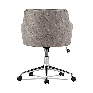 Alera ALECS4251 Captain Series Chrome Base 275 lbs. Capacity Mid-Back Chair - Gray Tweed
