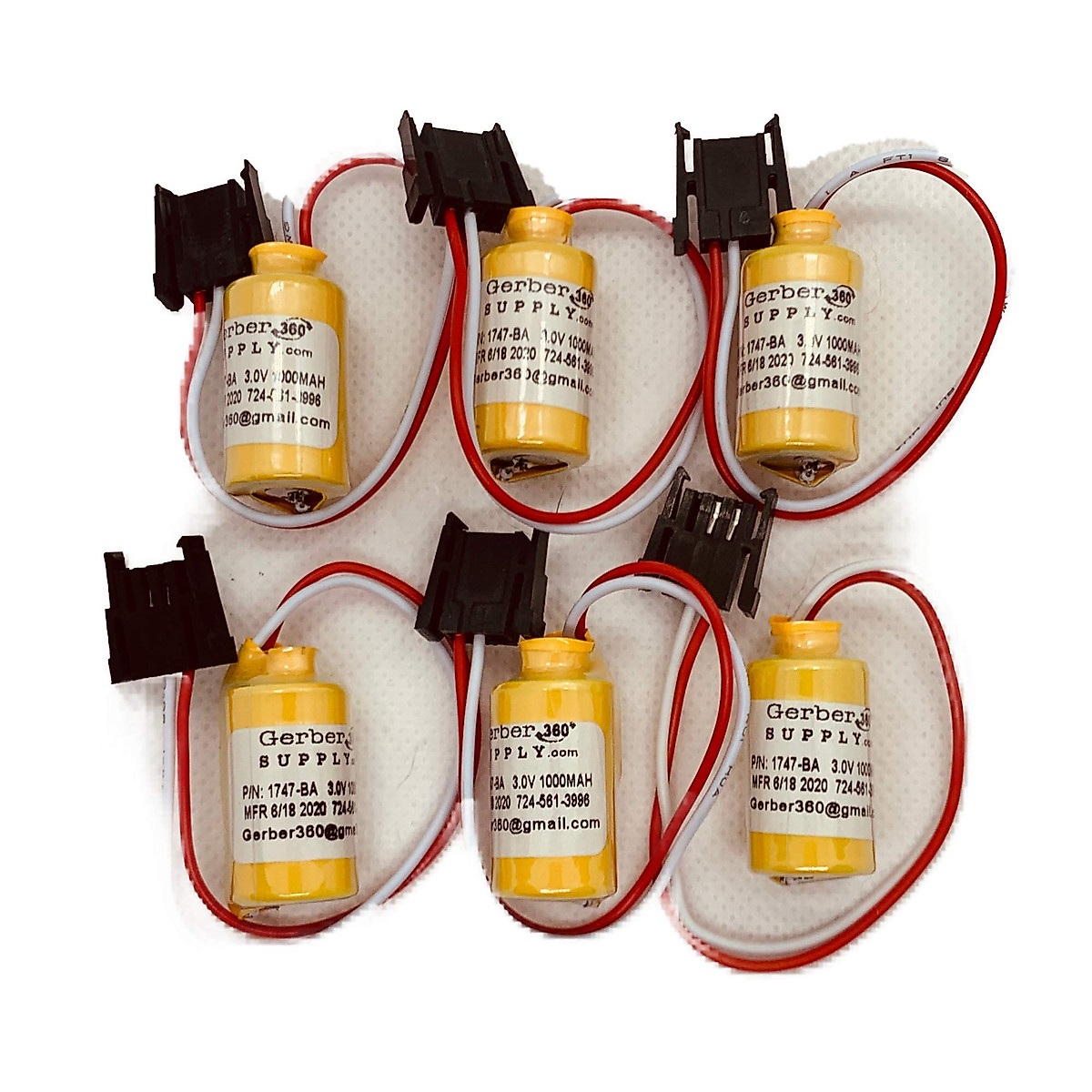 (6 Pack) 1747-BA / 1769-BA Backup Battery fits AB PLC's SLC500 1747 BA