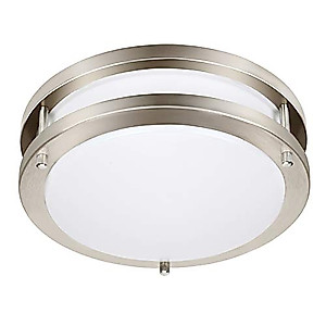Drosbey 24W Dimmable LED Ceiling Light Fixture, Kitchen Light Fixtures, 10 inch Flush Mount Ceiling Lights for Bedroom, Bathroom, 5000K Daylight White, Super Bright 2400LM