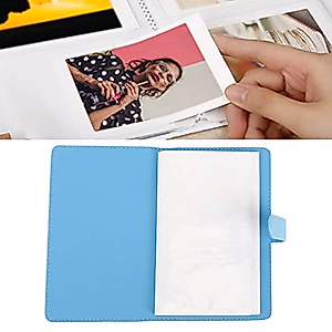 Photo Album,3in 96 Pockets PU Universal Photo Album Cardcase Bank Card Storage Book for mini11/8/9/7s/25/70/90 Camera Photograph(Blue)