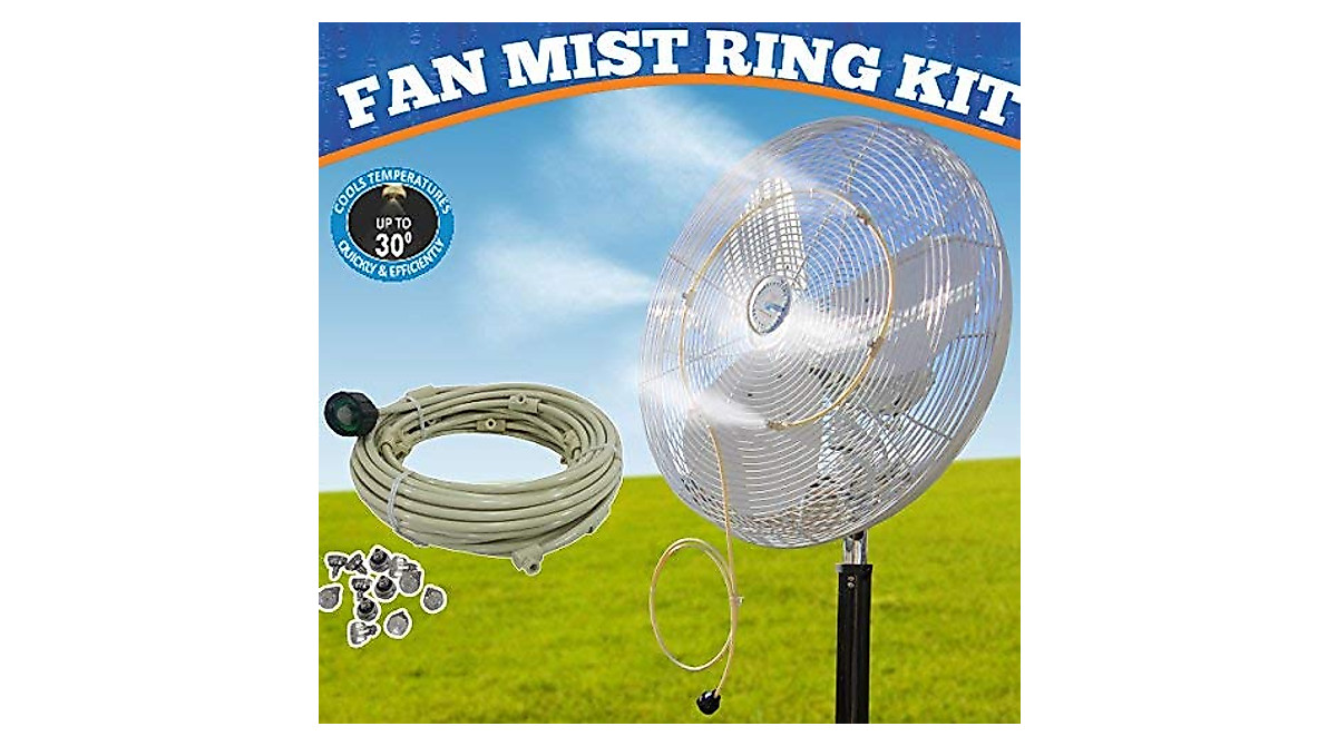 Fan Mist Kit for Outdoor Cooling | Made in USA | Easy DIY Setup