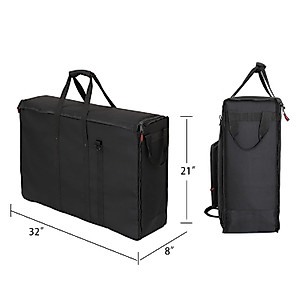 1st Place Products Foldable Padded Nylon Tote Carrying Case -Transport LCD Screens, Computers, Monitors & TVs Between 27" - 32" - Water Resistant - Shoulder Strap & Handle Options - Premium Quality