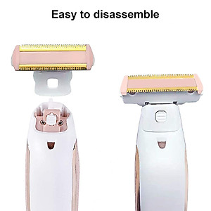 4PCS LinMei Razor Replacement Heads Compatible for Finishing Touch Flawless Body Rechargeable Ladies Shaver and Trimmer with 2 Cleaning Brush