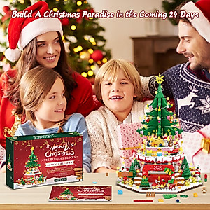 Sopu Advent Calendar 2023 Christmas Building Blocks - Christmas Paradise Building Kits，24 Parts -1814 Pieces Building Blocks for Adults and Kids Countdown to Christmas Building Blocks Gift