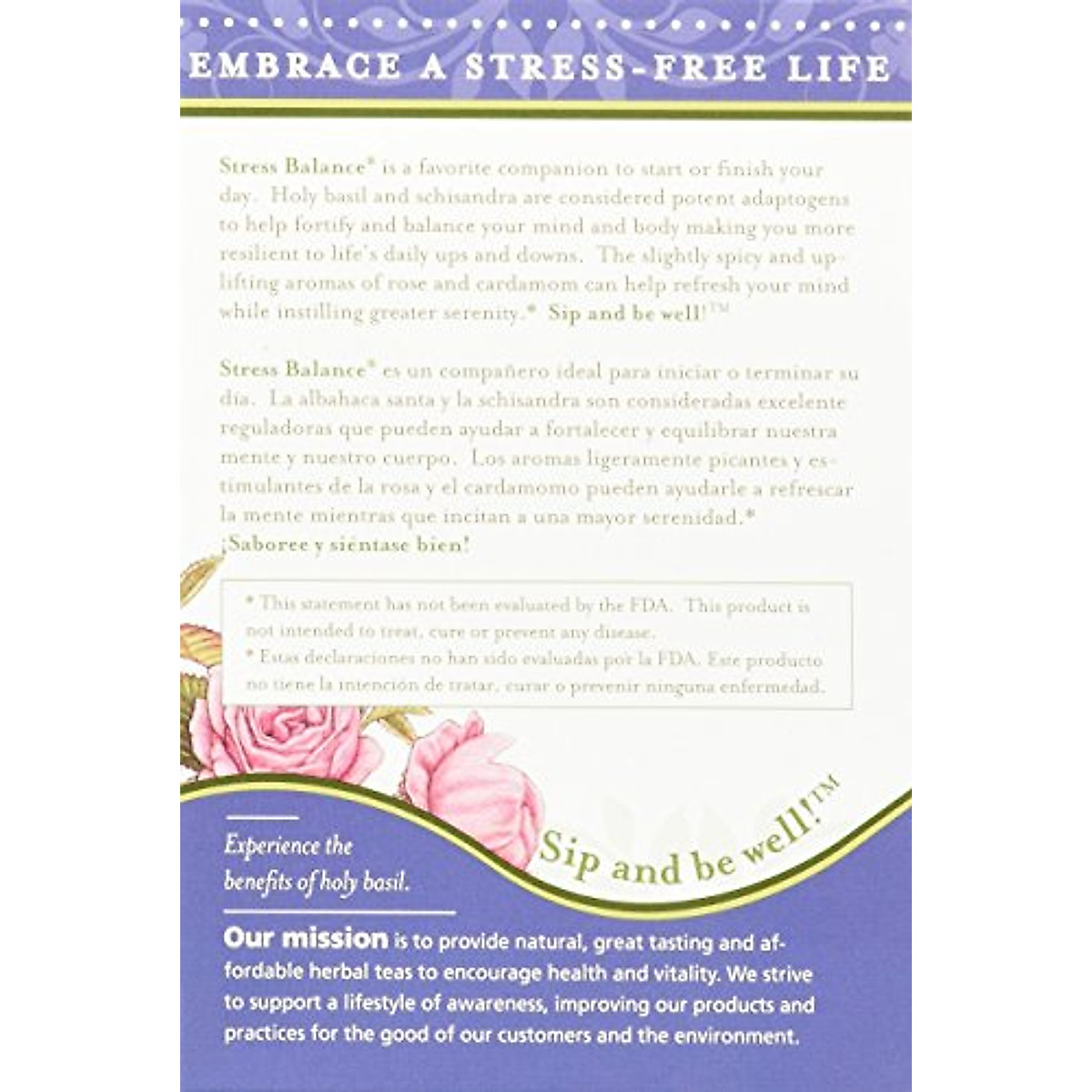 Lifestyle Awareness Teas, Caffeine Free Stress Balance Tea, 20 Count (Pack of 2)