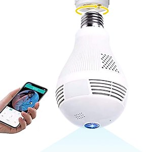Full HD 1080P Home WiFi Camera, 2.4GHz, 360° Panoramic Wireless Security IP Camera, Remote Viewing Camera, Night Vision Motion Detection